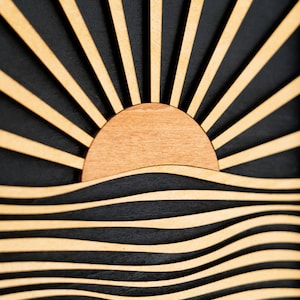 Sun Wood Set, Rustic Wall Hanging, Living Room Art, Large Wall Hanging ...