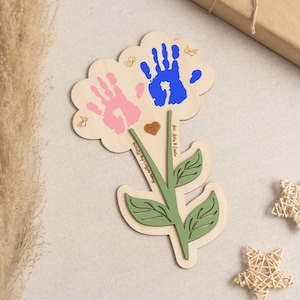 Flower Handprint, Craft, Mother's Day, Keepsake, Children, Kid's Craft ...