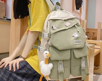 Korean Backpack for Girls - Etsy