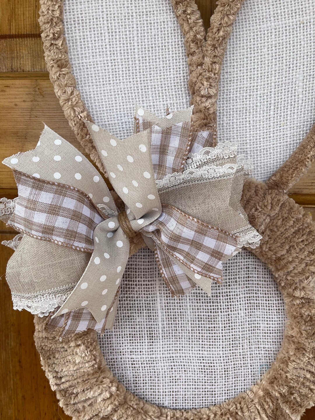 Burlap Bunny Head Wreath, Easter Bunny Head Wreath, Easter Wreath - Etsy