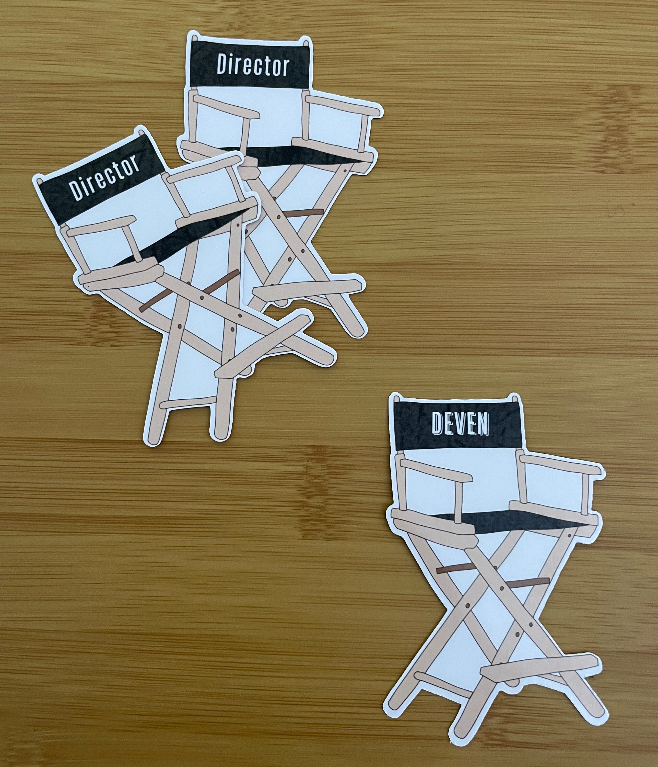 Director’s Chair Sticker | Custom Sticker | Kindle Sticker - Etsy