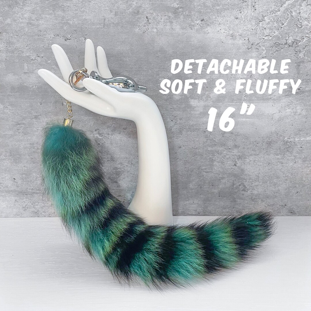 Green Monster Tail, Detachable Tail Butt Plug, Faux Fur Tail, Soft and ...