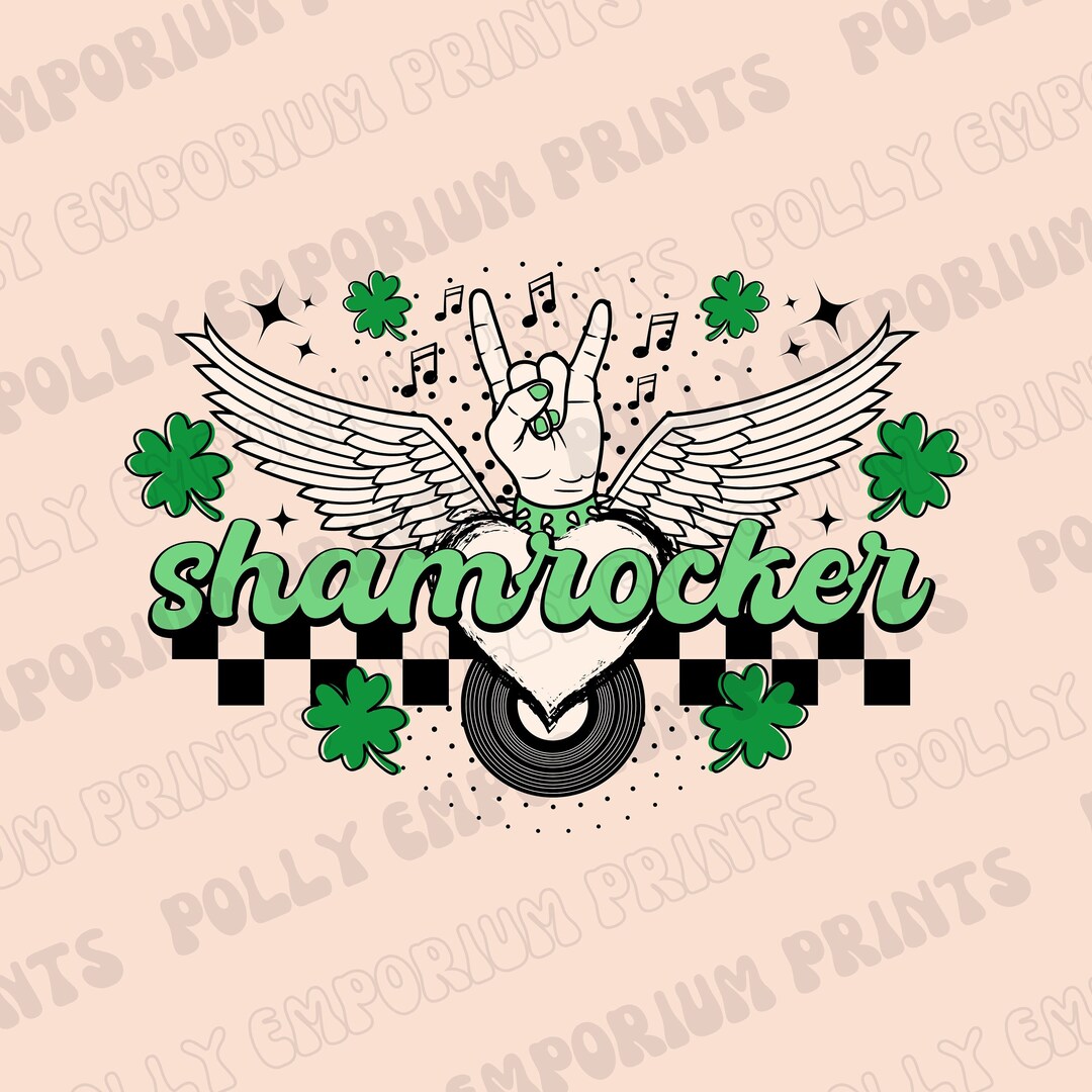 Shamrocker Png, Saint Patrick Day Sublimation Design Digital Download ...