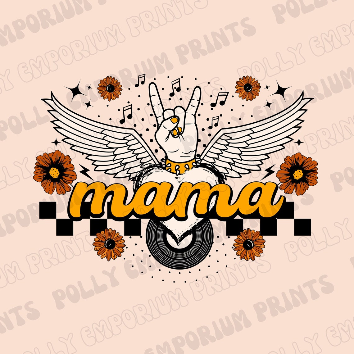 Mama Rocker Png, Mama Sublimation Design, Mother's Day Png, Rock N Roll ...