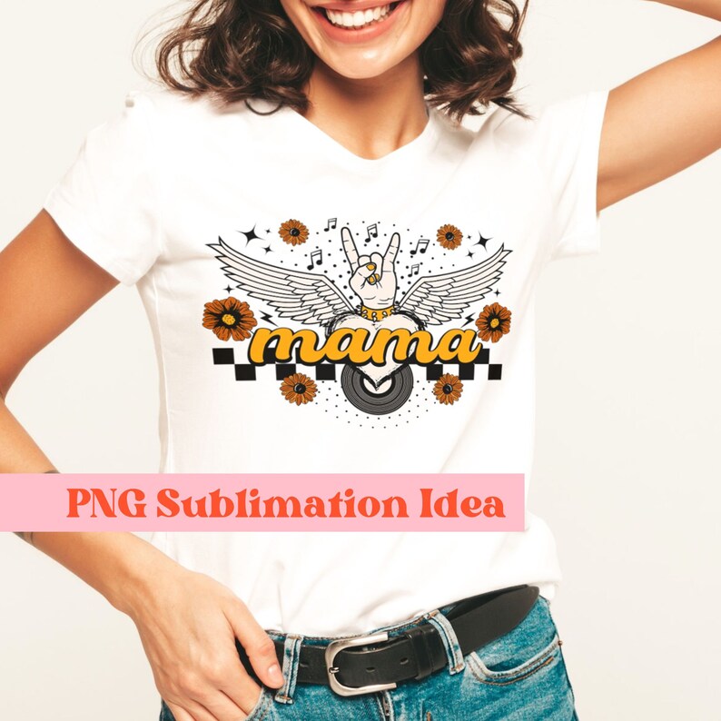 Mama Rocker Png, Mama Sublimation Design, Mother's Day Png, Rock N Roll ...