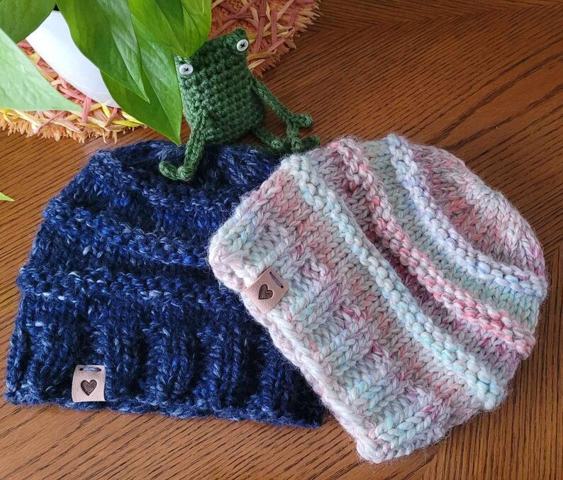 Knit a Quick & Easy Hat, Knit Hat Tutorial - Great One Day Gift Knit ...