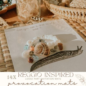 14 Nature Invitation PROVOCATION MATS | Reggio Inspired | Playdough ...