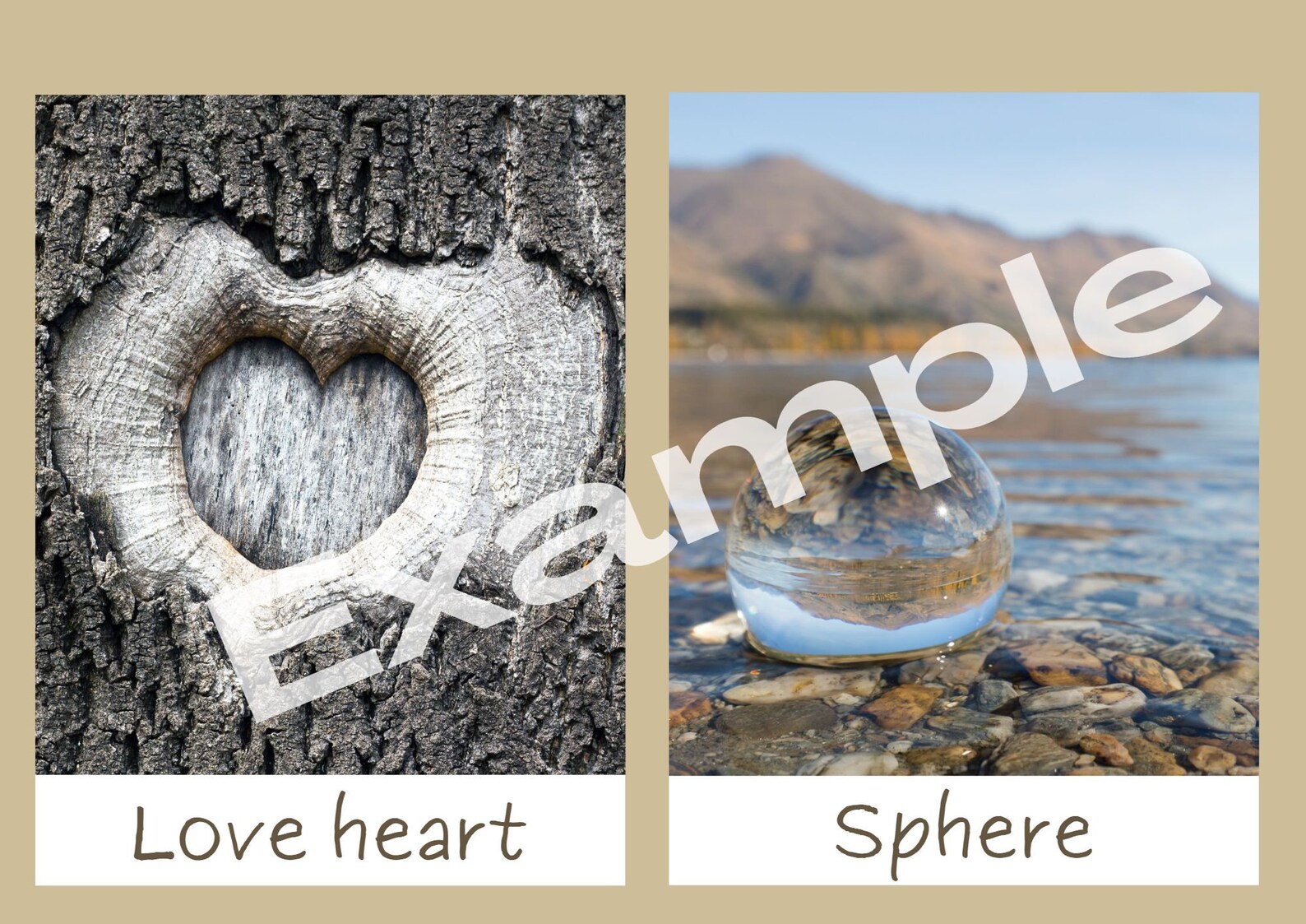 Reggio Inspired -NATURE SHAPES - Real Photographs- Flashcards\poster - Etsy
