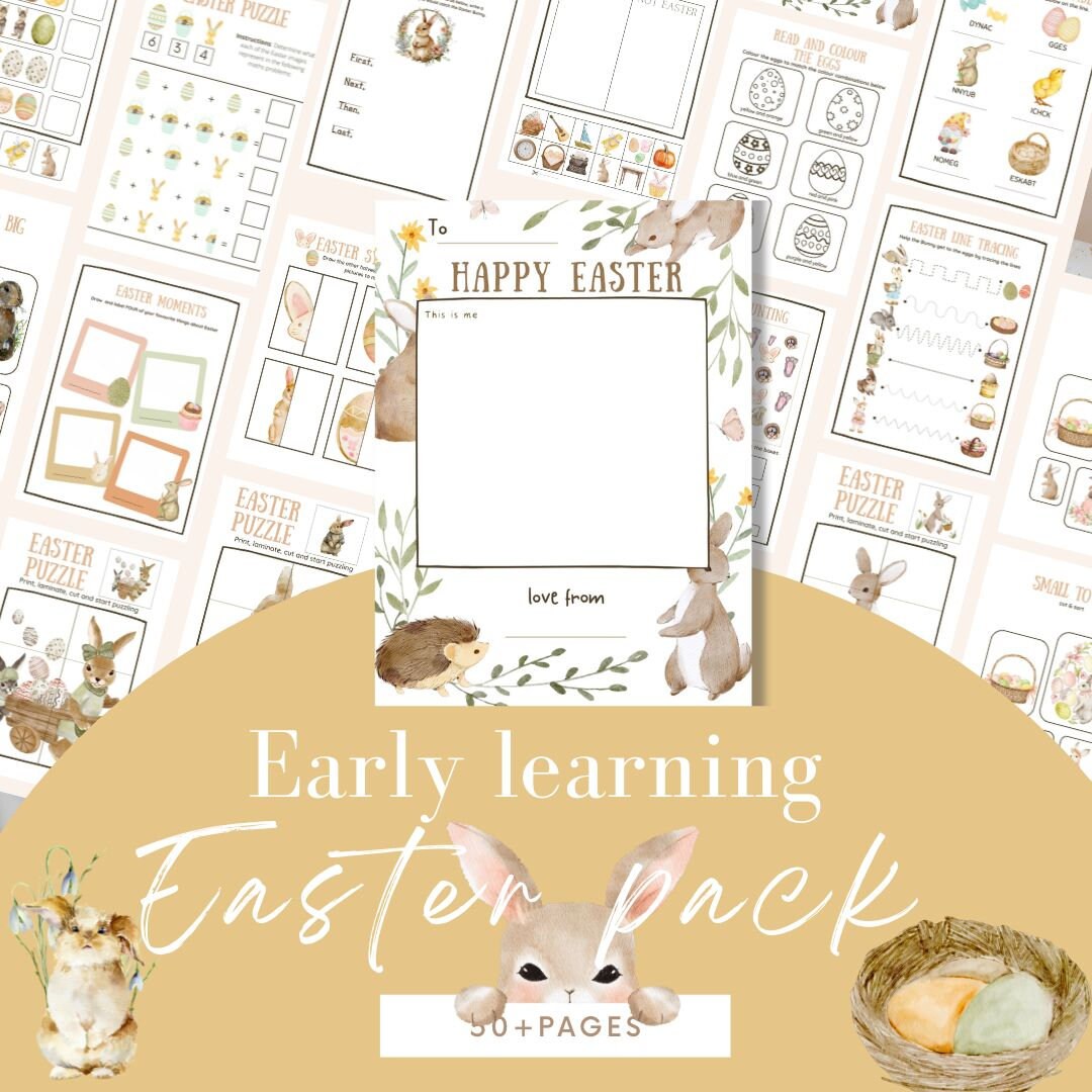 EASTER Early Learning Pack and Morning Basket Goodies 60pages - Etsy