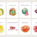 24x Watercolour FRUIT Flashcards-mini | VOCABULARY PRESCHOOL - Etsy