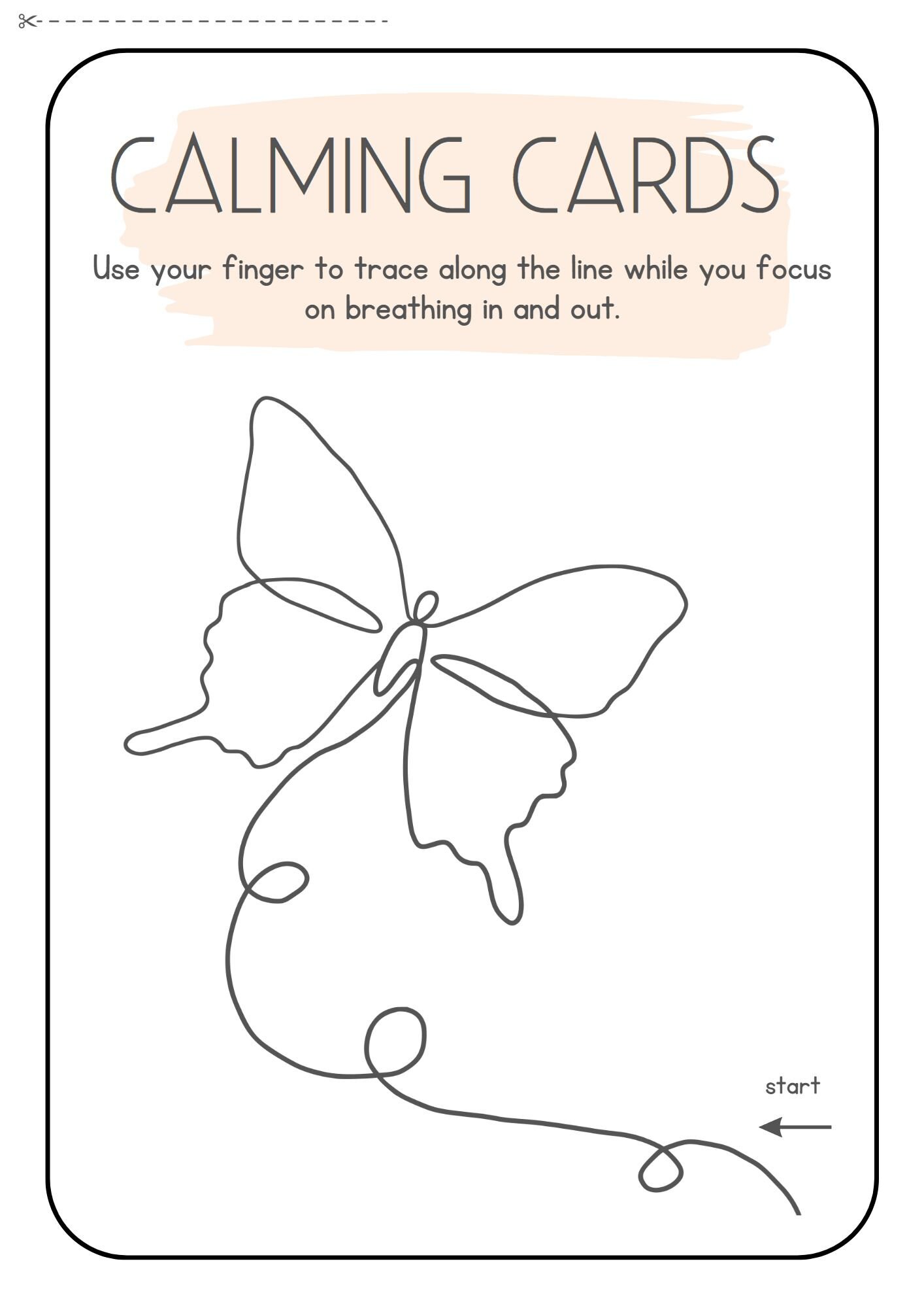 Mindfulness FINGER TRACING Calming Cards X9 - Etsy