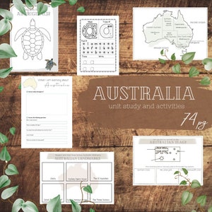 Australian Unit Learning Printable Pack - 74page - Etsy