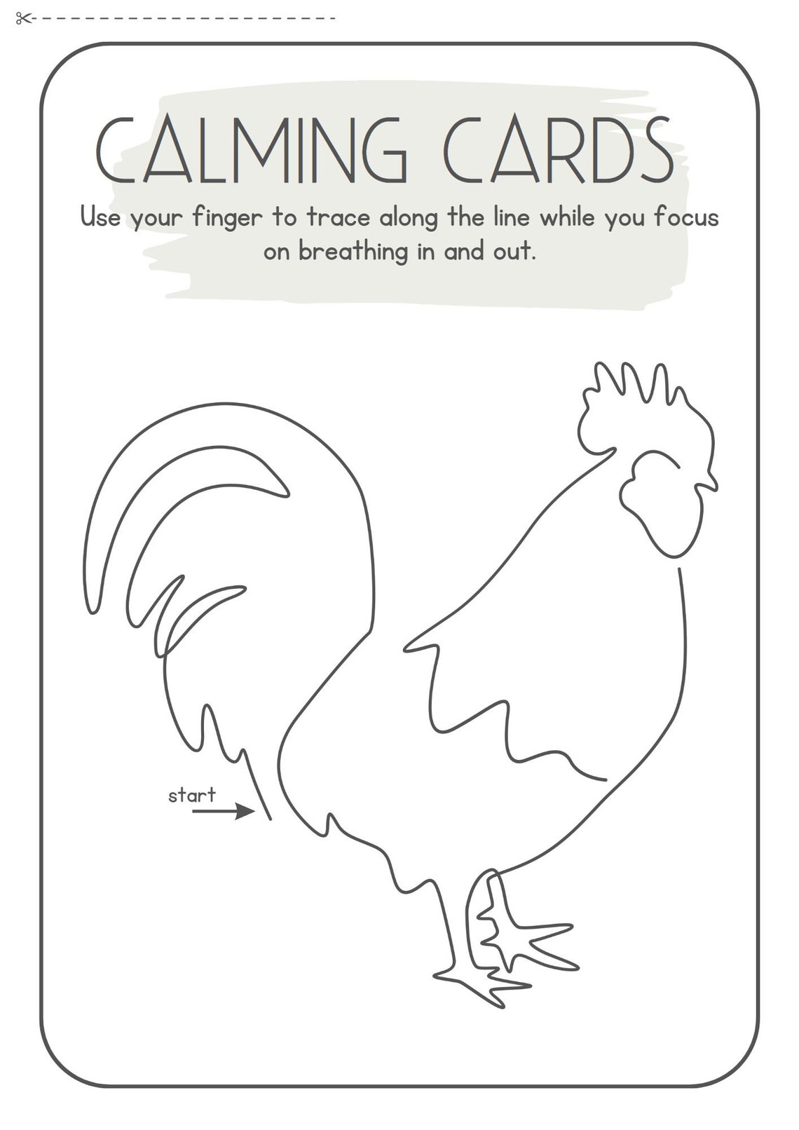 Mindfulness FINGER TRACING Calming Cards X9 - Etsy