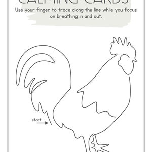 Mindfulness FINGER TRACING Calming Cards X9 - Etsy