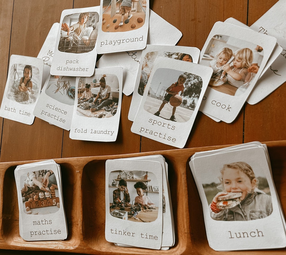 Kids DAILY ROUTINE & CHORE Flashcards X94 - Editable - Etsy
