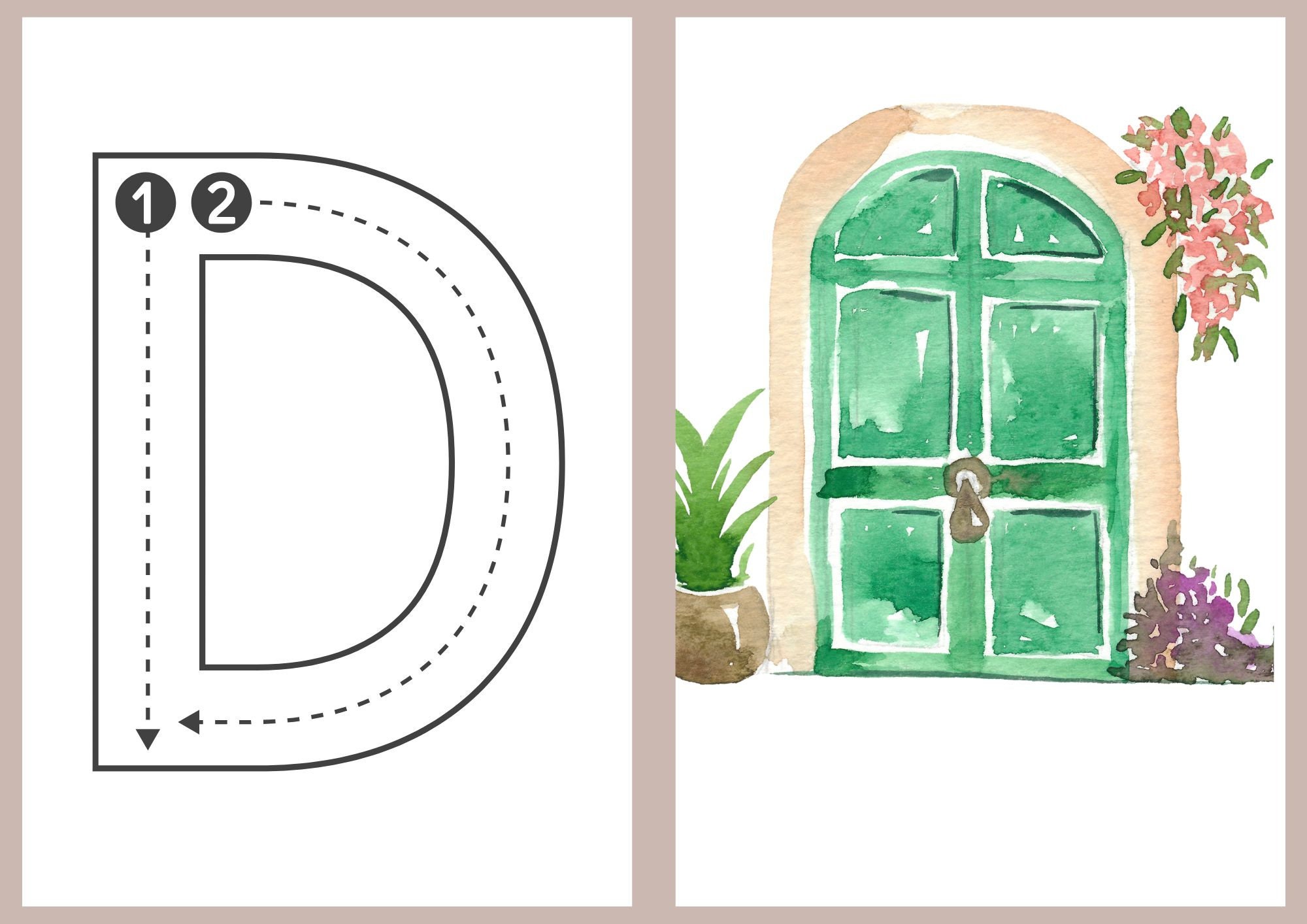 Watercolour A -Z Flash Cards | CLASSROOM WALL POSTER| Alphabet Teaching ...