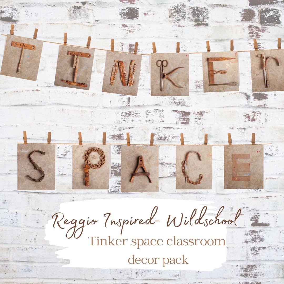 Tinker Space Decor Pack Maker Space Reggio Inspired Classroom Stem ...