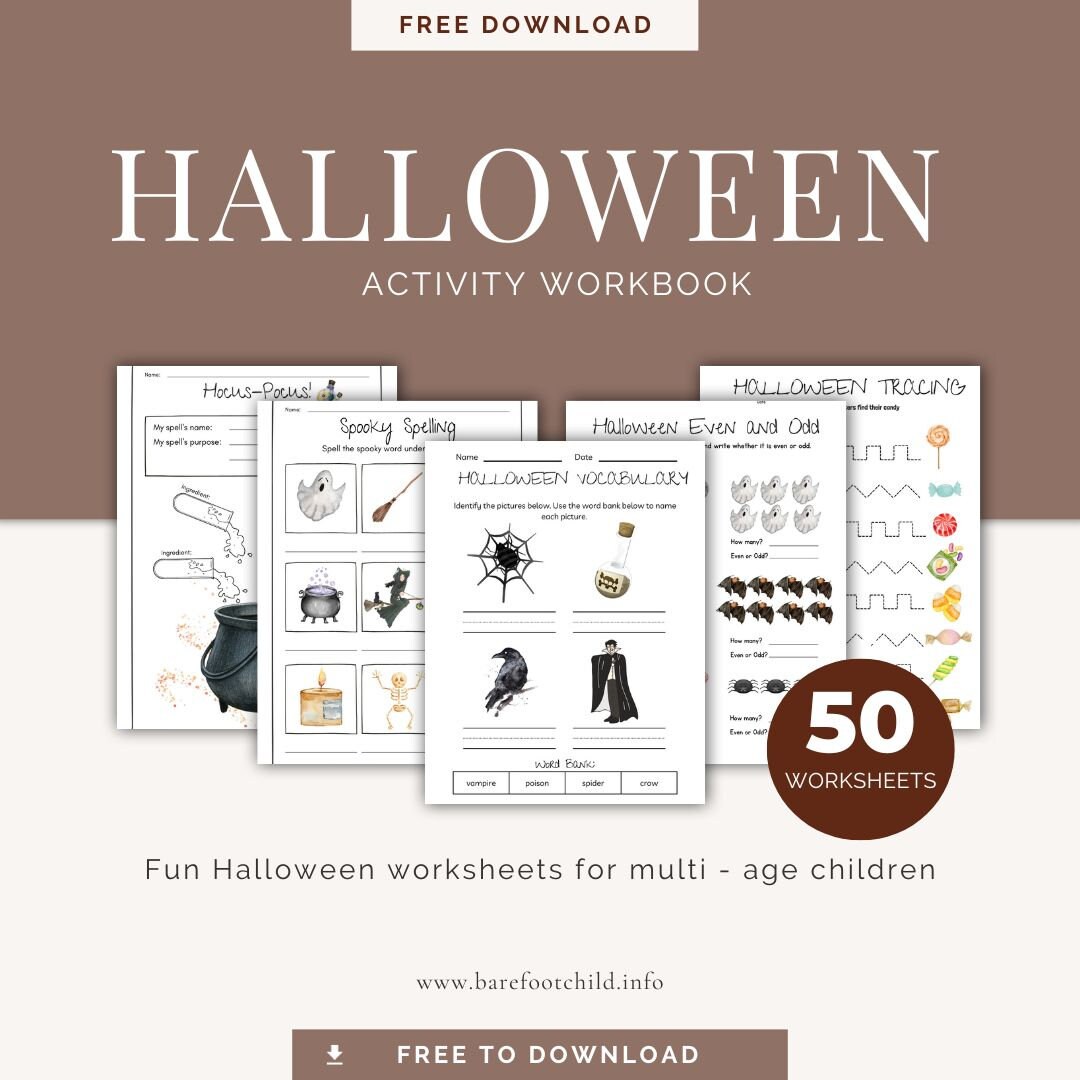 Halloween Worksheet and Activity Pack - Freebie Over on Our Website - Etsy