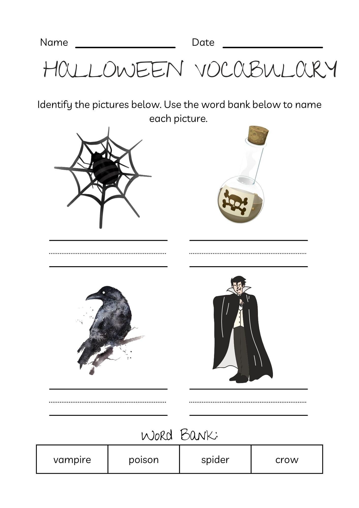 Halloween Worksheet and Activity Pack Freebie Over on Our - Etsy