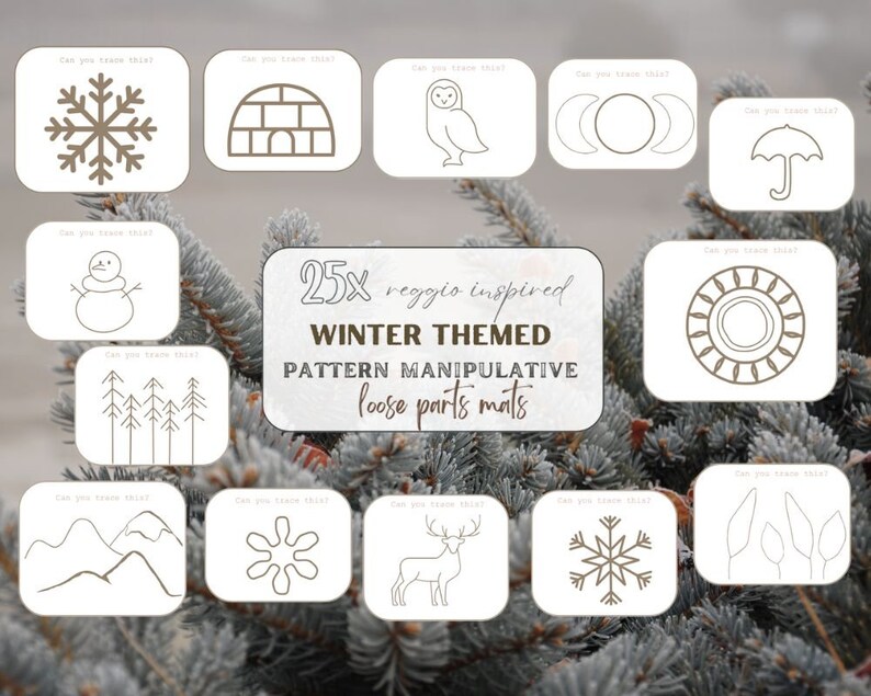 Reggio Inspired WINTER Pattern Manipulative Mats X25 - Etsy