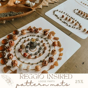 NATURE PATTERN Provocation Manipulative Mats -25x REGGIO Inspired - Etsy