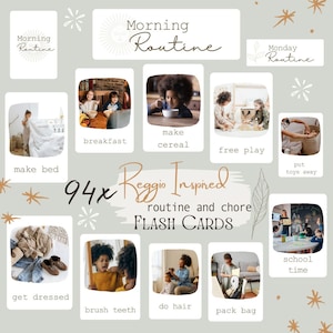 Kids DAILY ROUTINE & CHORE Flashcards X94 - Editable - Etsy