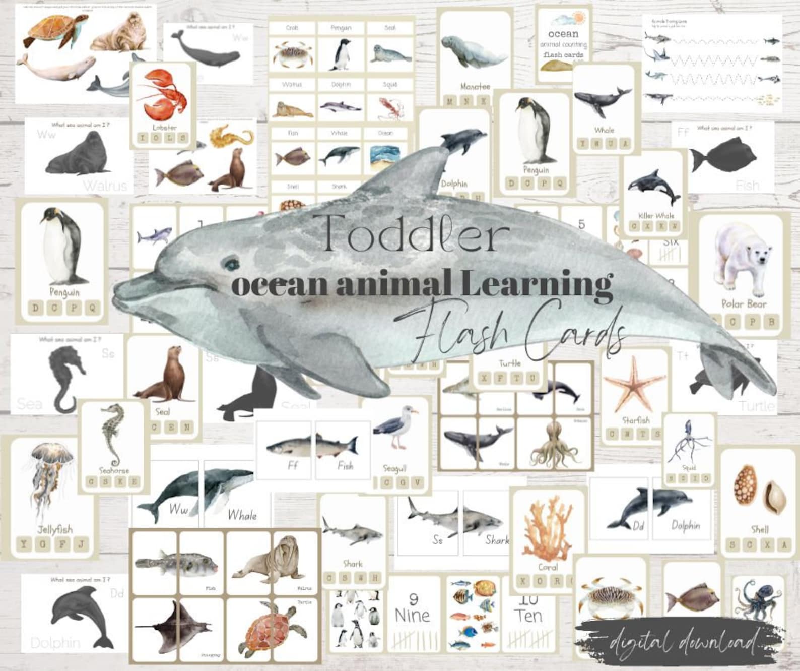 OCEAN Animal Morning Basket - Etsy