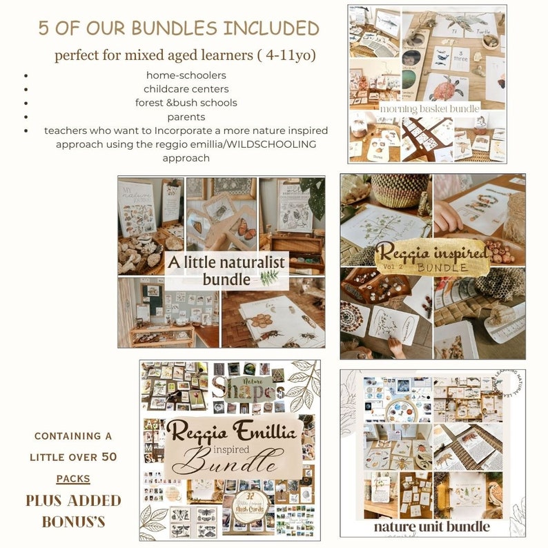 Bundle of Bundles - A Nature Inspired Educational Bundle, Reggio ...
