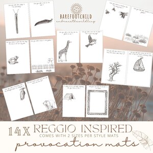 14 Nature Invitation PROVOCATION MATS | Reggio Inspired | Playdough ...