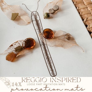 14 Nature Invitation PROVOCATION MATS | Reggio Inspired | Playdough ...