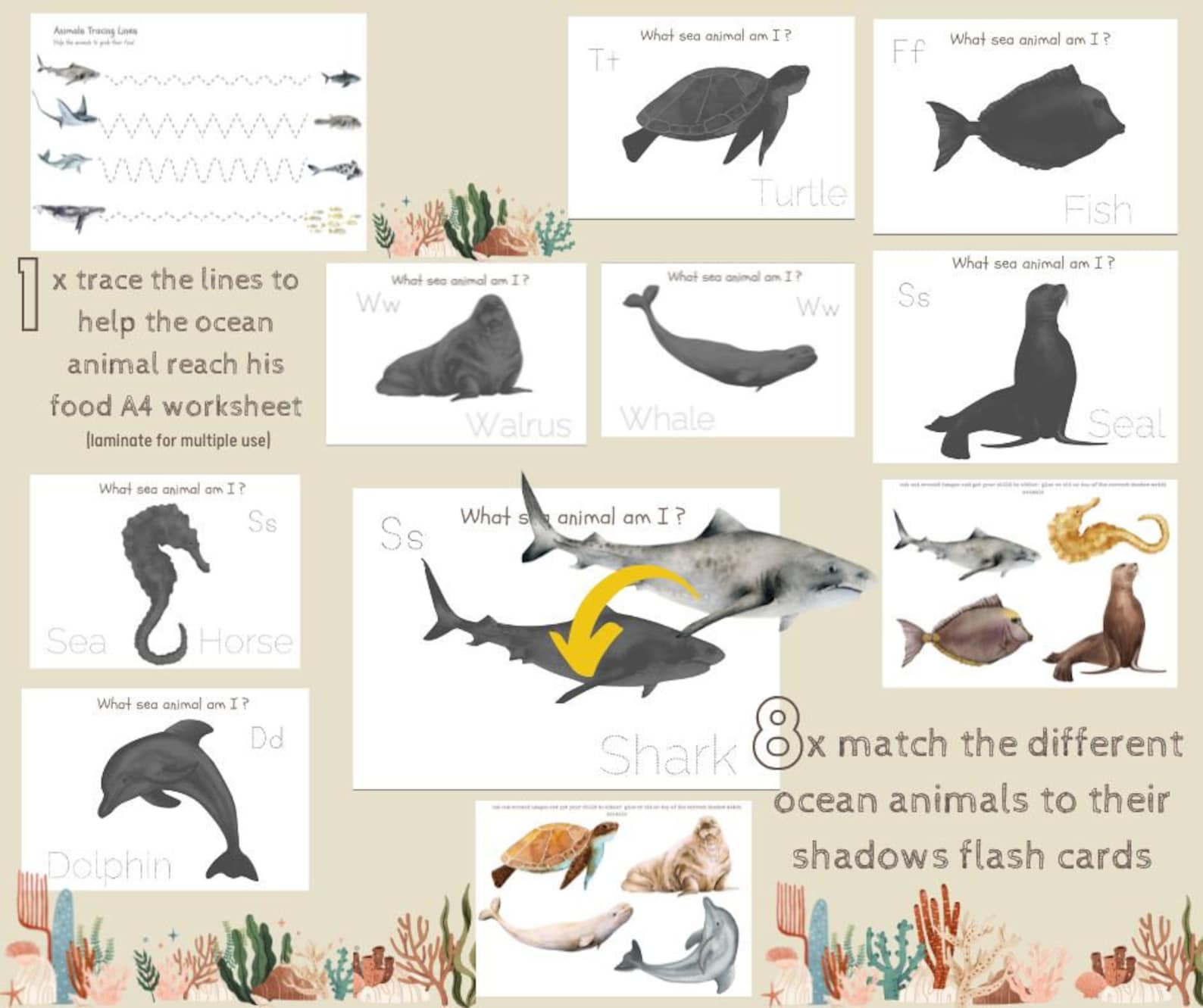 OCEAN Animal Morning Basket - Etsy