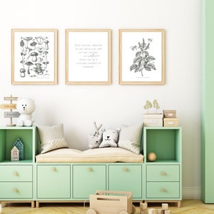 REGGIO INSPIRED Nature Classroom Posters- Vintage X3 WILDSCHOOL - Etsy