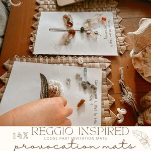 14 Nature Invitation PROVOCATION MATS | Reggio Inspired | Playdough ...