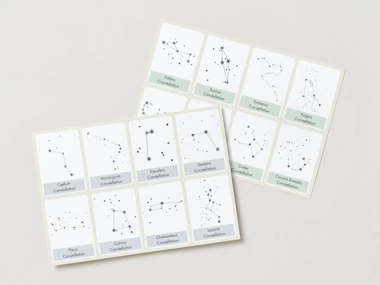 80x Constellation Flashcards - Etsy