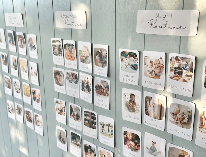 Kids DAILY ROUTINE & CHORE Flashcards X94 - Editable - Etsy