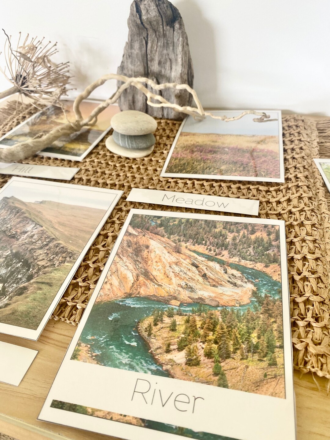 36xreggio Inspired NATURAL LAND FORMATS - Vocabulary 2 Part Flash Cards ...