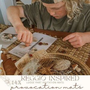 14 Nature Invitation PROVOCATION MATS | Reggio Inspired | Playdough ...