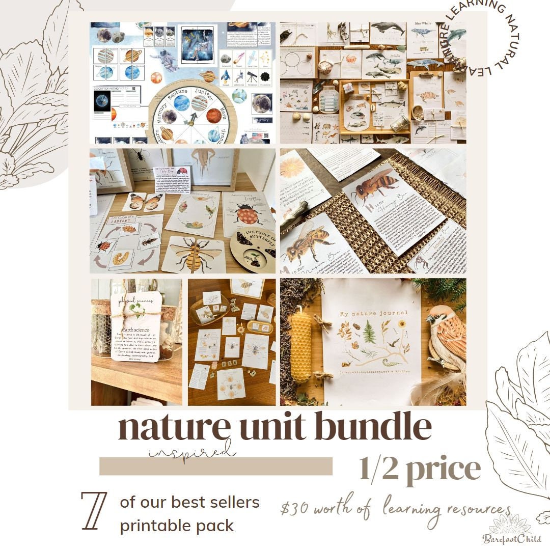 Nature Learning Unit BUNDLE , Wholesome Homeschool, Classroom Decor, - Etsy
