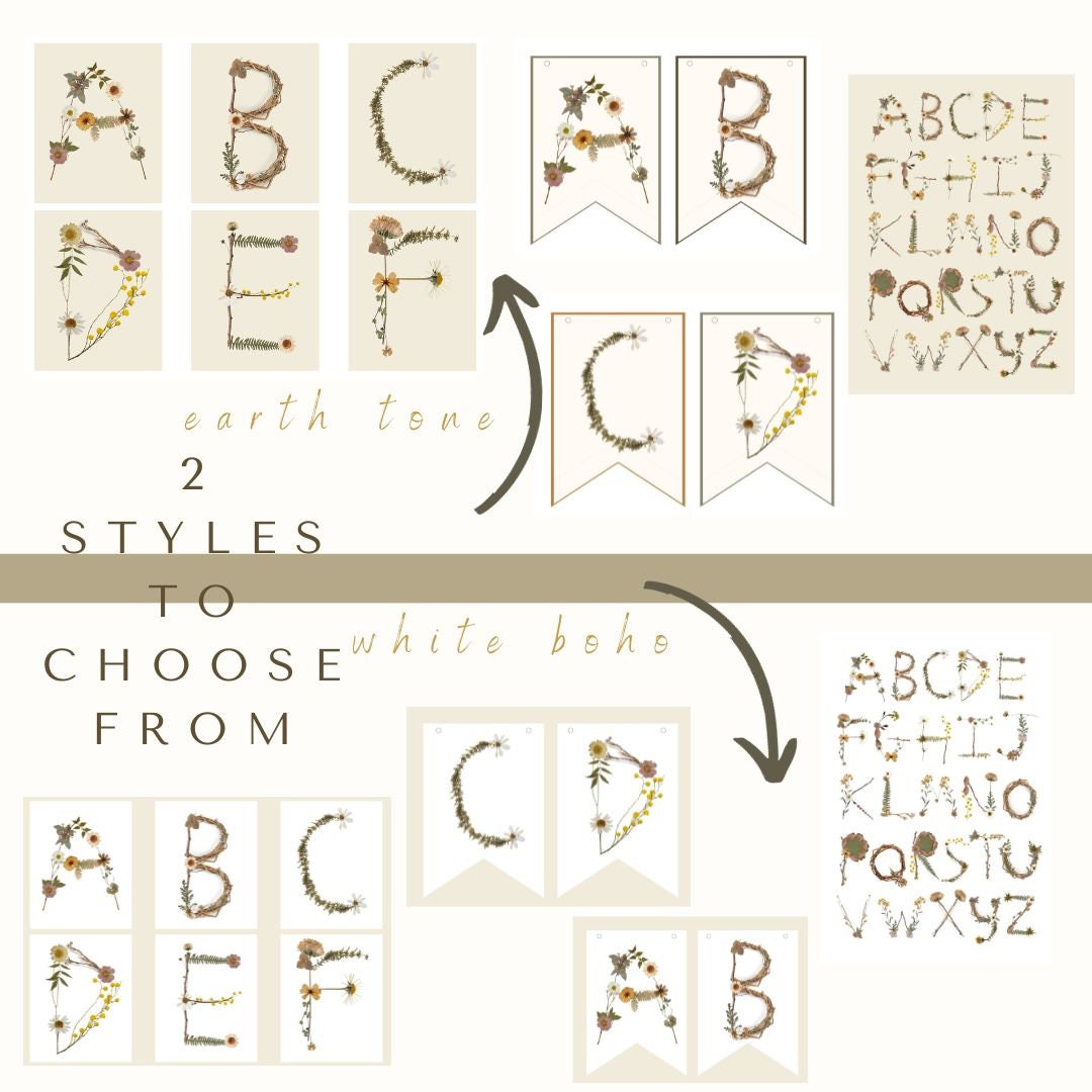 Handmade Wild-school ALPHABET FLASHCARDS & Bunting Poster - Etsy