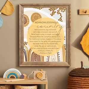 Australian Land Acknowledgement Classroom Poster Pack of 4 - Aboriginal ...