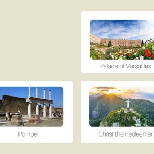 Famous Landmarks Vocabulary FLASHCARDS - Etsy