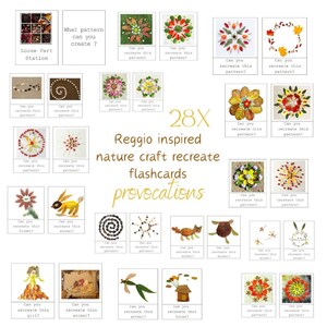Nature Craft Loose Part Play Flashcards- Provocations - Reggio Inspired ...