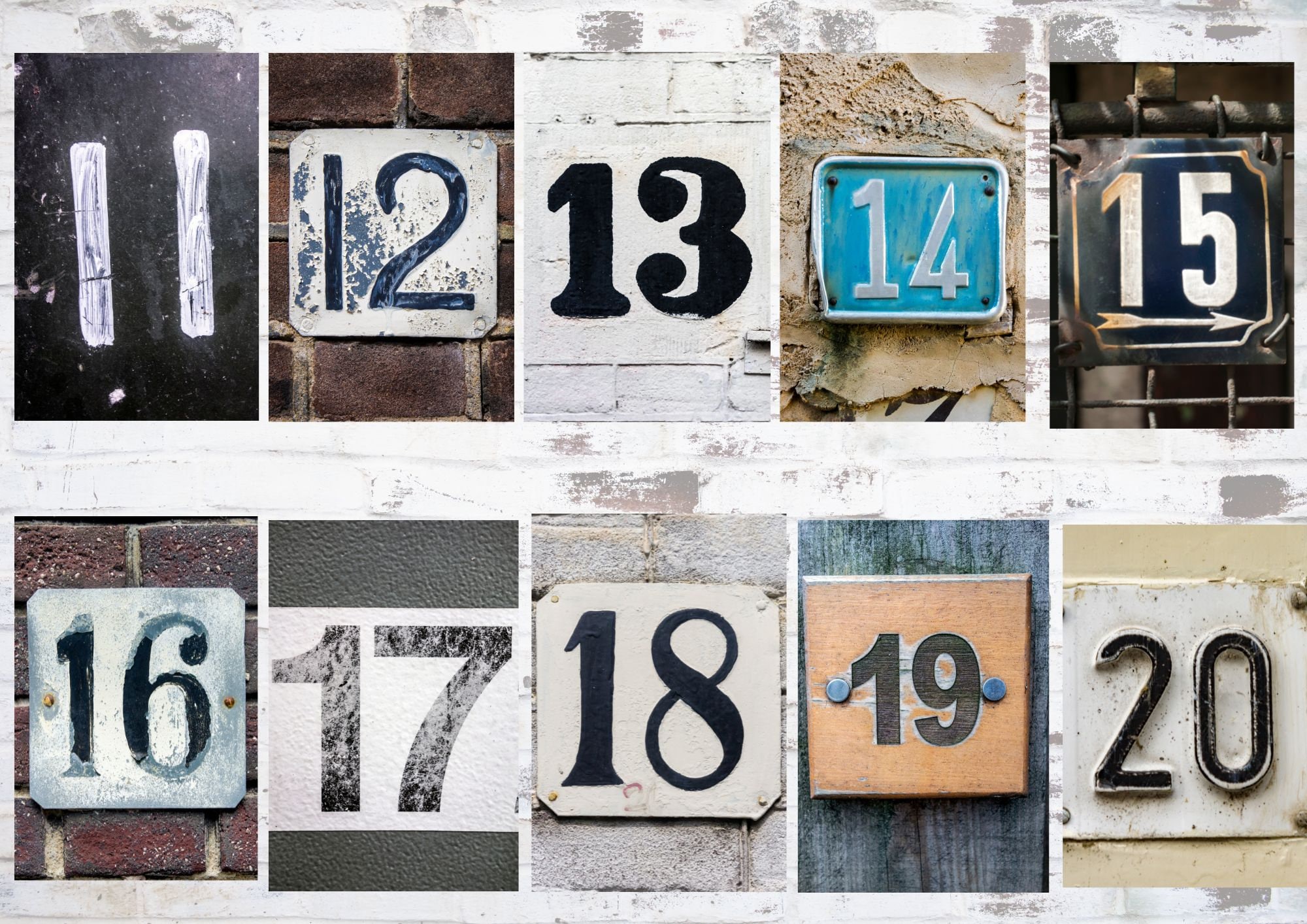 Reggio Emilia Inspired 1-20 Numbers Found in Streets Learning - Etsy
