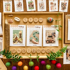 Stem Challenge Flashcards - Reggio Inspired Invitations to Play - Etsy