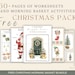 Christmas Morning Basket Worksheet Bundle 50 Pages - Etsy