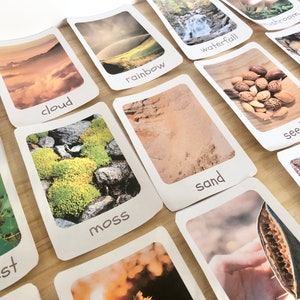Reggio Emilia Inspired NATURE FLASH CARDS- Real Life ~ Nature Learning ...