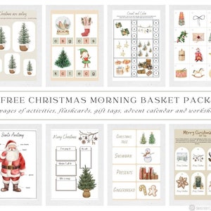 Christmas Morning Basket + Worksheet Bundle - 50 Pages - Etsy