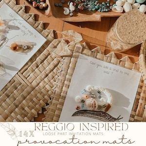 14 Nature Invitation PROVOCATION MATS | Reggio Inspired | Playdough ...