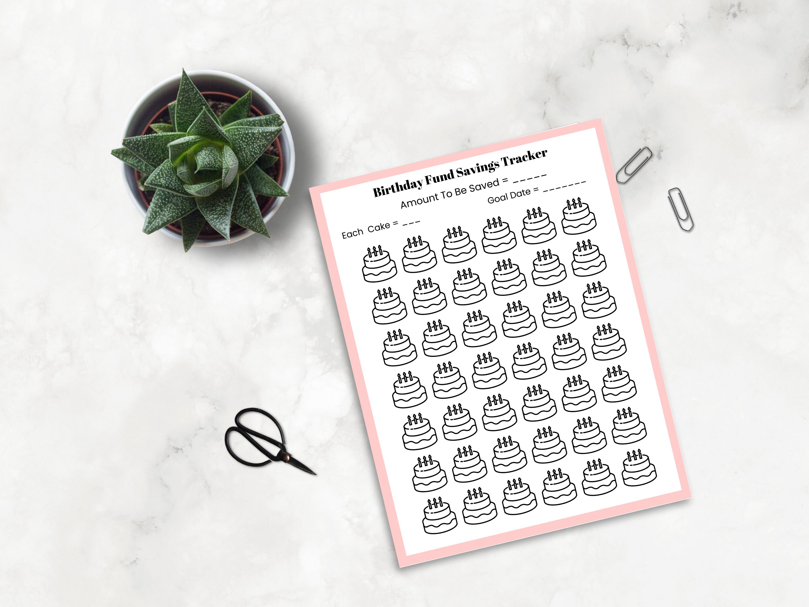 Birthday Fund Savings Tracker - Etsy