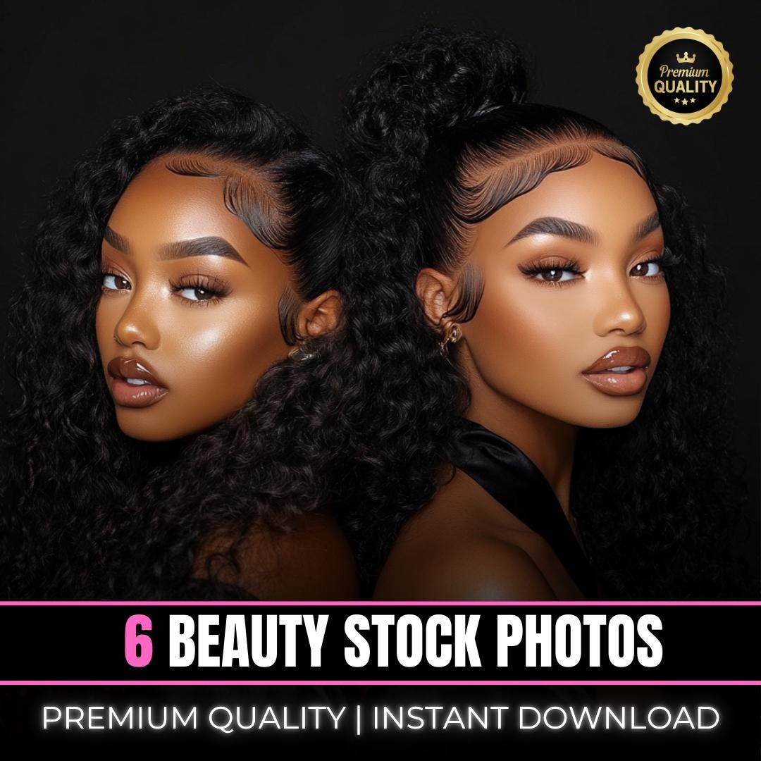 Glam Beauty Stock Photos: Black Woman Models (digital Download) - Etsy